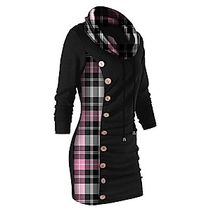 Womens Tunic Sweatshirts red Womens Jacket Autumn Sweaters for Women Orange Balloon Sleeve Blouse Woman's Flannel Jacket Cardigan Sweater Navy Womens Womens plad Hoodie