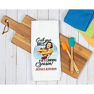 Personalized It's Canning Season Dish Towel | Custom Waffle Weave Dish Towel | Personalized Kitchen Towel | Mom Gift | Personalized Dish Towel | Mothers Day | Birthday Gift | Funny Kitchen Accessories