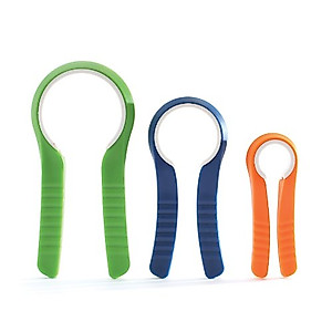 Norpro 3-Piece Jar Opener Set, Assorted Sizes, Multicolored