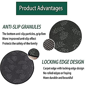 Anime Round Rug Thickened Non-Slip Locking Edge Large Size Round Area Rug, Anime Round Mats Carpet Decoration for Living Room Bedroom Gaming Room 40 inch, 15