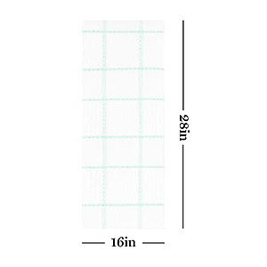 Martha Stewart Modern Waffle Kitchen Towel Set 6-Pack, Aqua Blue, 16"x28"