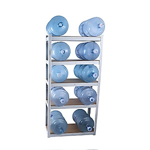 5 Tier Laminated White Metal Shelving Unit Adjustable Garage Storage Utility Rack Heavy Duty Shelves Organization Multipurpose Shelf Warehouse Basement Pantry 29" W x 12" D x 59" H 1Pack, White