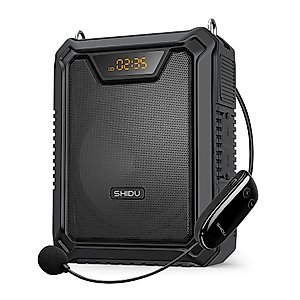 30W Voice Amplifier Wireless Microphone, SHIDU Classroom Microphone for Teachers Wireless Bluetooth Voice Speaker Portable PA Systems Speaker for Teachers,Classroom, Meetings and Outdoors