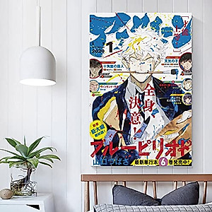 AOMACA Anime Poster Blue Period Kawaii Anime GirlCanvas Painting Wall Art Poster for Bedroom Living Room Decor08x12inch(20x30cm)