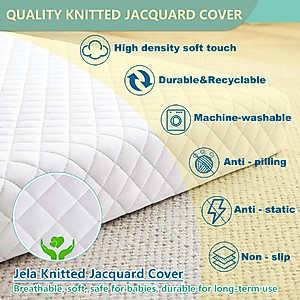 jela Foldable Mattress Trifold Mattress Full Size, Waterproof Folding Mattress Memory Foam 53＂x75＂x4＂, 4 inch Waterproof Floor Bed with Storage Bag, tri Folding Mattress for Guest Bed, RV, Camping
