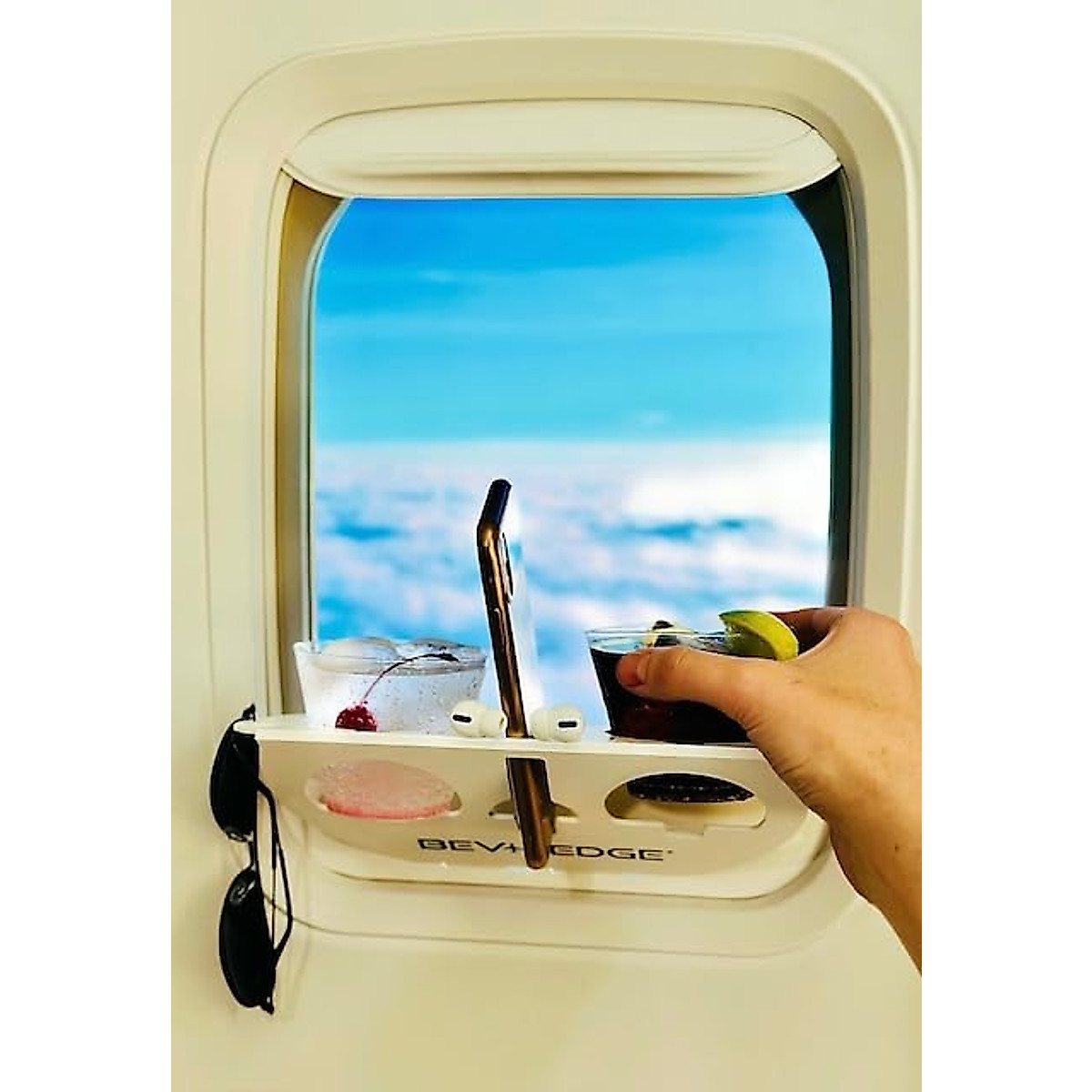 BEVLEDGE - Airplane window organization station - - One of the HOTTEST new travel accessories ! MAKES AN EXCELLENT GIFT FOR ANY TRAVELER!!