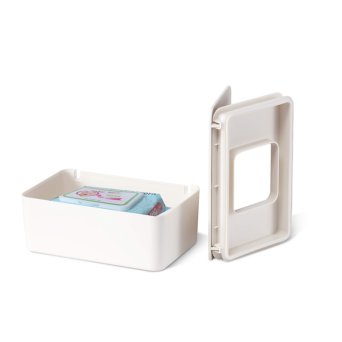 Ophobay Baby Wipes Dispenser, Baby Wipes Case Holder Keeps Diaper Wipes Fresh Non-Slip Wipe Container Three-Layer Seal Design