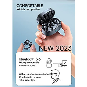 Ear-Clip Bone Conduction Headphones Bluetooth 5.3 Open Ear Clip on Headphone Clip Type Bluetooth Earphones Wireless In Ear Earbuds Bluetooth Headset Ear Clip Wireless Earbuds Earphones for Travel