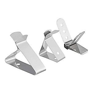 Yardwe 6pcs Thermometer Holder Stainless Steel Pot Clip Pan Clips Probe Holder Kitchen Tool for Fryer Coffee Table (Silver)