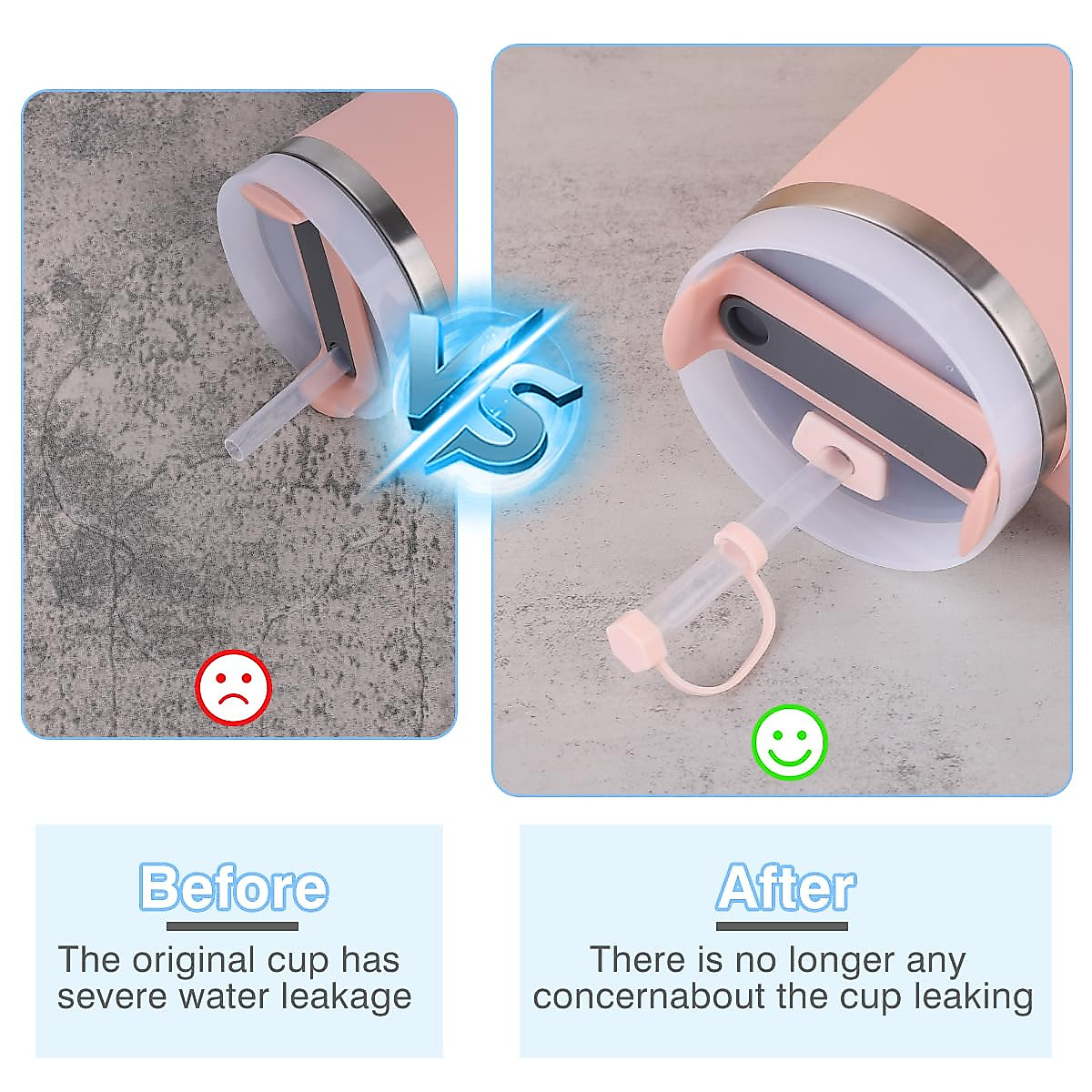 XMBYGY Silicone Spill Proof Stopper Set Compatible with Stanley Quencher H2.0 FlowState Tumbler 40oz/ 30oz, Include 2 Straw Cover Cap, 2 Square Spill Stopper, 2 Round Leak Stopper (Green, H2.0)