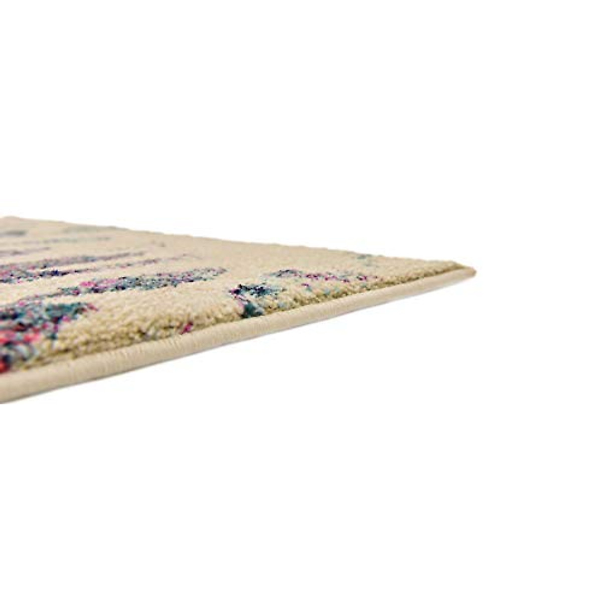 Unique Loom Positano Collection Coastal Modern Coral Lobster Shells Light Blue Area Rug (9' x 12')