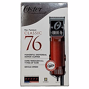 Oster Classic 76 Universal Motor Clipper 76076010 with Bonus 00000 Detachable Blade, 10 Guide Comb Set and Neck Duster
