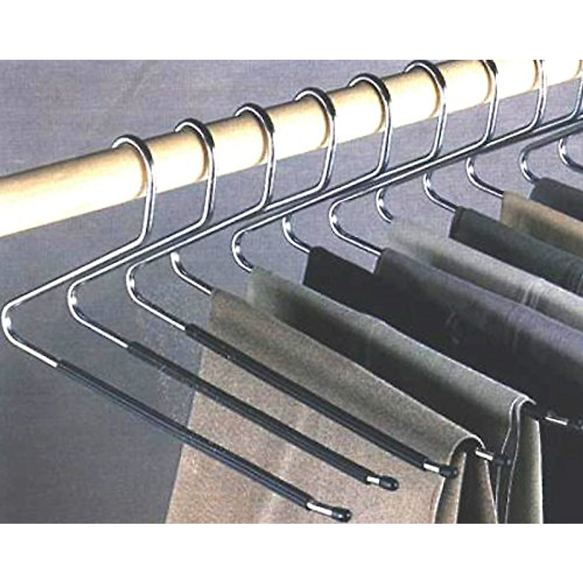 Slacks Hangers Open Ended Easy Slide Organizers 12 Piece Set NEW Pants