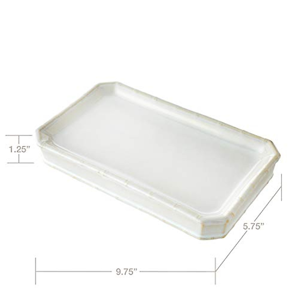 SKL Home Vern Yip Bamboo Lattice Tray, White