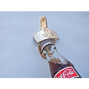 Solid Brass Wall Mounted Nautical Bottle Opener with Anchor by GSM