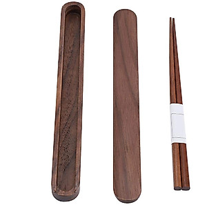 Wooden Chopsticks Set, Wooden Reusable Chopsticks Set with Chopsticks Case Easy to Carry Eco-friendly