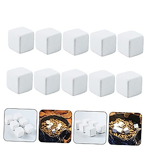 Ipetboom 30 pcs Reptiles Chlorine Household Reptile Natural Fish Turtle Stones Lizard Turtles Professional Freshwater Mineral Removal Substrate Minerals Supplies Aquarium Calcium White