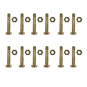 Cancanle 12 Pack Snow Thrower Shear Pins and Nuts Replacement for Rotary 5575 Fit for Ariens 52100100