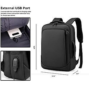 Womleys Laptop Backpack, 15.6 Inch Water Resistant Travel Business Backpack for Men Women,College School Bookbags Daypack (2#Black)