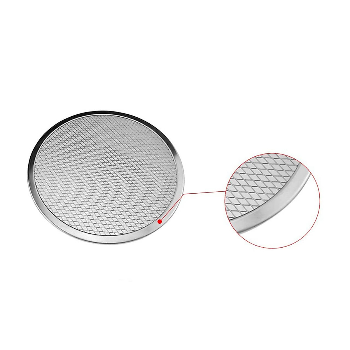 VOSAREA Aluminum Baking Pans Aluminum Tray Non Stick Baking Sheet Pizza Pans 16 Inch Pizza Baking Screen Non-stick Pizza Pan Tool Pizza Plate Pizza Net Round Screen Round Baking Pan Pizza