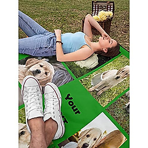 Custom Blanket with 8 Photo and Text Customized Flannel Throw Blanket Personalized Blanket Family Birthday Wedding Gift Sofa Bedroom Living Room 120"x90"