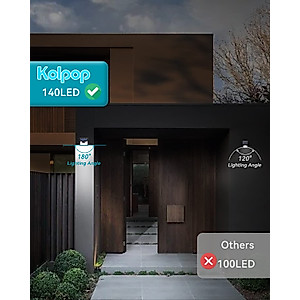 Solar Lights Outdoor 4 Pack, 140LED/3 Modes Motion Sensor Outdoor Lights Solar Powered, Wireless IP65 Waterproof Solar Wall Lights Outdoor Lights, Bright for Backyard Garden Fence Patio Front Door