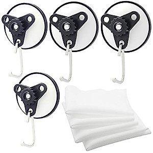 Shells Version 2 White 22LB Powerful Heavy Duty Vacuum Suction Cups Hooks Hangers Ideal For Home, Work And Travel-- 4 Pack