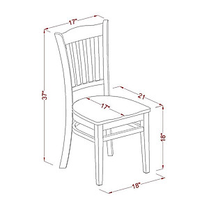East West Furniture DMGR3-LWH-W 3 Piece Dining Set Contains a Round Dining Room Table with Dropleaf and 2 Kitchen Chairs, 42x42 Inch, Linen White