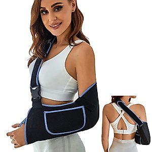 VISKONDA Arm Sling Shoulder Immobilizer-Rotator Cuff Support Brace-Comfortable Medical Sling for Shoulder Injury,Left and Right Arm,Men and Women,for Broken,Dislocated,Fracture,Strain(Large)