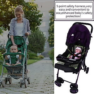 Allsor Baby Chair Safety Harness, Durable Baby Stroller Safety Belt, Adjustable 5 Point Harness for Baby Stroller Pushchair Children High Chair Buggy Safe Protection