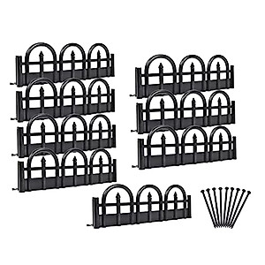 EasyFlex Decorative No-Dig Landscape Edging Kit - 15 ft., Black Wrought Iron-Look