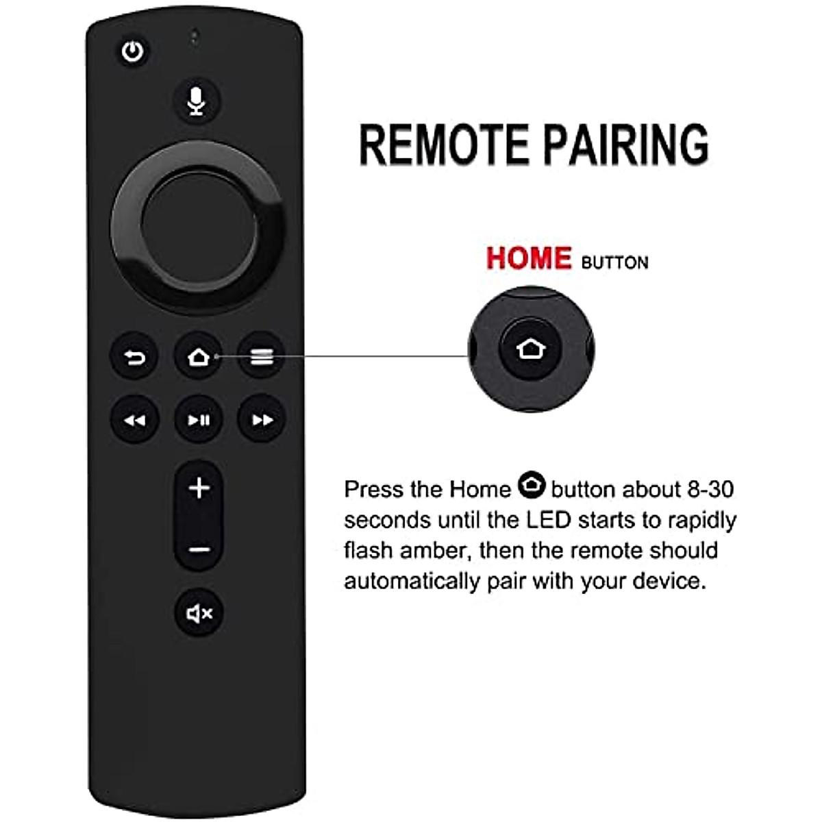L5B83H Voice Remote Replacement Remote Controller Compatible with Amazon Fire TV Stick 4K, Fire TV Stick (2nd Gen), Fire TV Cube (2nd Gen)