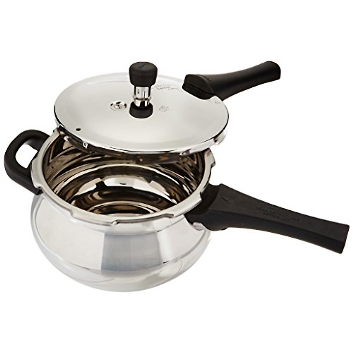 Prestige 3.3-Liter Deluxe Alpha Induction Base Stainless Steel Baby Handi, Small, 8"D x 13"W x 6"H, Silver