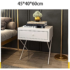 HIGOH Bedside Table Luxury Iron Casting Golden Nightstand Coffee End Bedside Table Home Furniture Nightstands Cabinet Cupboard Living Room