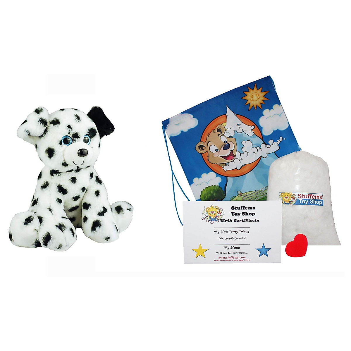 Bear Factory Make Your Own Stuffed Animal Mini 8 Inch Very Soft Cuddly Spot The Dalmatian Kit - No Sewing Required!