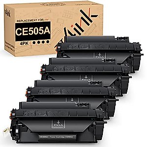 v4ink 4PK Compatible Toner Cartridge Replacement for HP 05A CE505A Toner Cartridge Black Ink for HP P2035 P2035n P2030 P2055 P2055d P2055dn Pro 400 M401n M401dne M401dw M425dn M425dw Printer