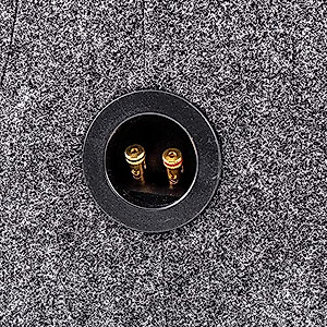 QPower 12 Inch Heavy-Duty Dual Sealed Carpet Covered Durable Car Audio Vehicle Subwoofer Enclosure Woofer Box, Charcoal Gray