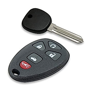 Keyless2Go Replacement for New Keyless Entry Remote Start Car Key Fob for 22733524 KOBGT04A with New Uncut Transponder Ignition Car Key Circle Plus B111