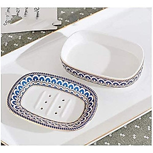 DVTEL Bathroom Five-Piece Set, Wash and Gargle Set, Simple Bathroom, Brush Teeth, Gargle Cup, Ceramic Bathroom Supplies