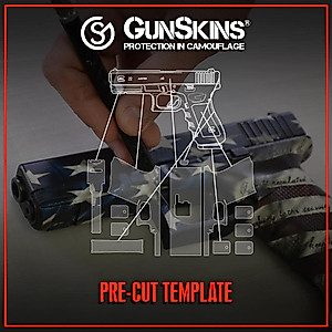 GunSkins Precut Pistol Skin for Glock 17 - Compatible with Airsoft AEG BB Gun - Vinyl Gun Wrap - Easy to Install - 100% Waterproof - Matte Finish - Made in USA - GS Hand Cannon