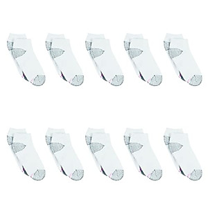 Hanes womens 10-pair Value Pack Low Cut athletic socks, White, 5 9 US