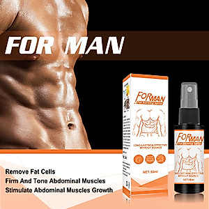ChestFit Gynecomastia Fat Burner Spray - Chestfit Gynecomastia Heating Balm - Gynecomastia Cellulite Melting Spray - Hot Cream Cellulite Treatment - Chest Belly Fat Remove (3pcs)