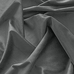 PANELSBURG Short Blackout Curtains for Bedroom,Thermal Insulated Room Darkening Velvet Luxury Basement Window Curtains for Men Cave Office Kitchen RV Campers Trailers,48 Inches Long,Grey/Gray,4 FT