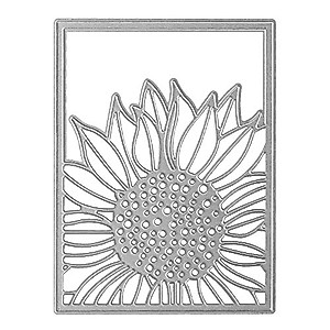 Sunflower Frame Metal Cutting Dies Stencil Template Molds, Embossing Tool Die Cuts for Card Making Album Paper Scrapbooking DIY Décor Dies Craft