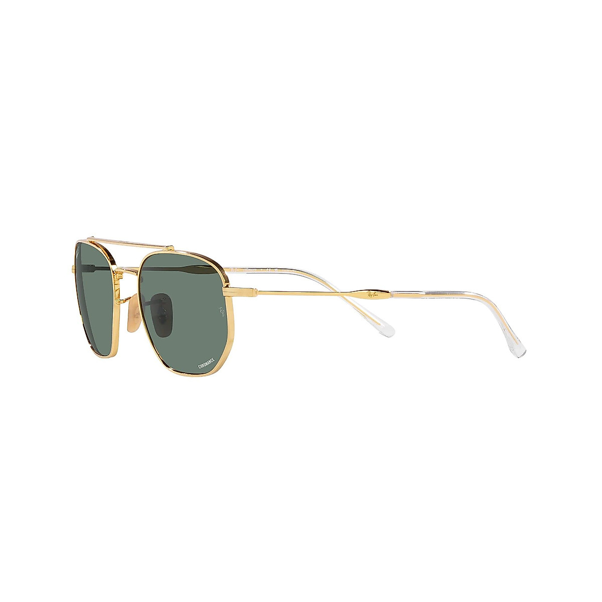 Ray-Ban RB3707 Square Sunglasses, Gold/Polarized Grey, 54 mm