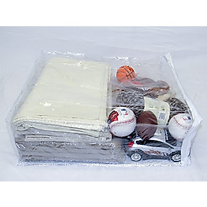 Oreh Homewares Heavy Duty Vinyl Zippered Closet Storage Bags (Clear) for Sweaters, Blankets, Comforters, Bedding Sets and Much More! (15" x 18" x 6") 7 Gallon 2-Pack