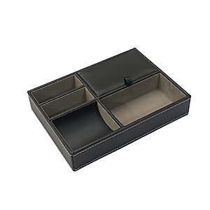 FJVJBNN Storage Box 1pc Pu Nightstand Tray Organizer Men's Desk Locker Room Top Storage Box Household Daily Storage Box