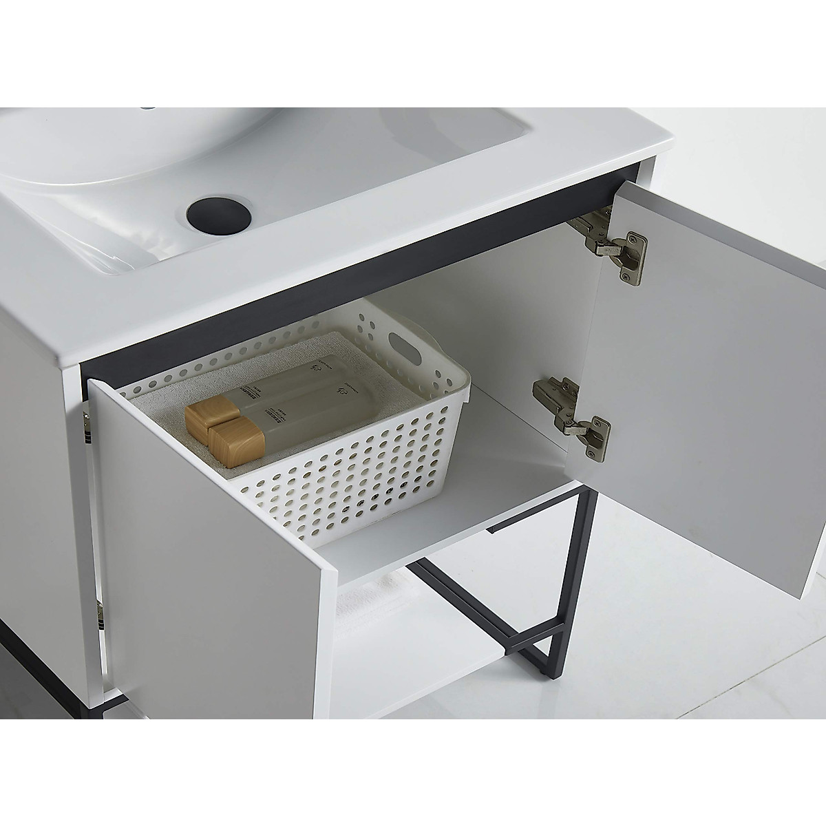 Fine Fixtures 30 Inch Bathroom Vanity with Sink - Modern Knob Free Design, Elegant Space-Saving Solution for Your Bathroom - Durable, Bathroom Vanities for a Contemporary Look - Urbania Collection