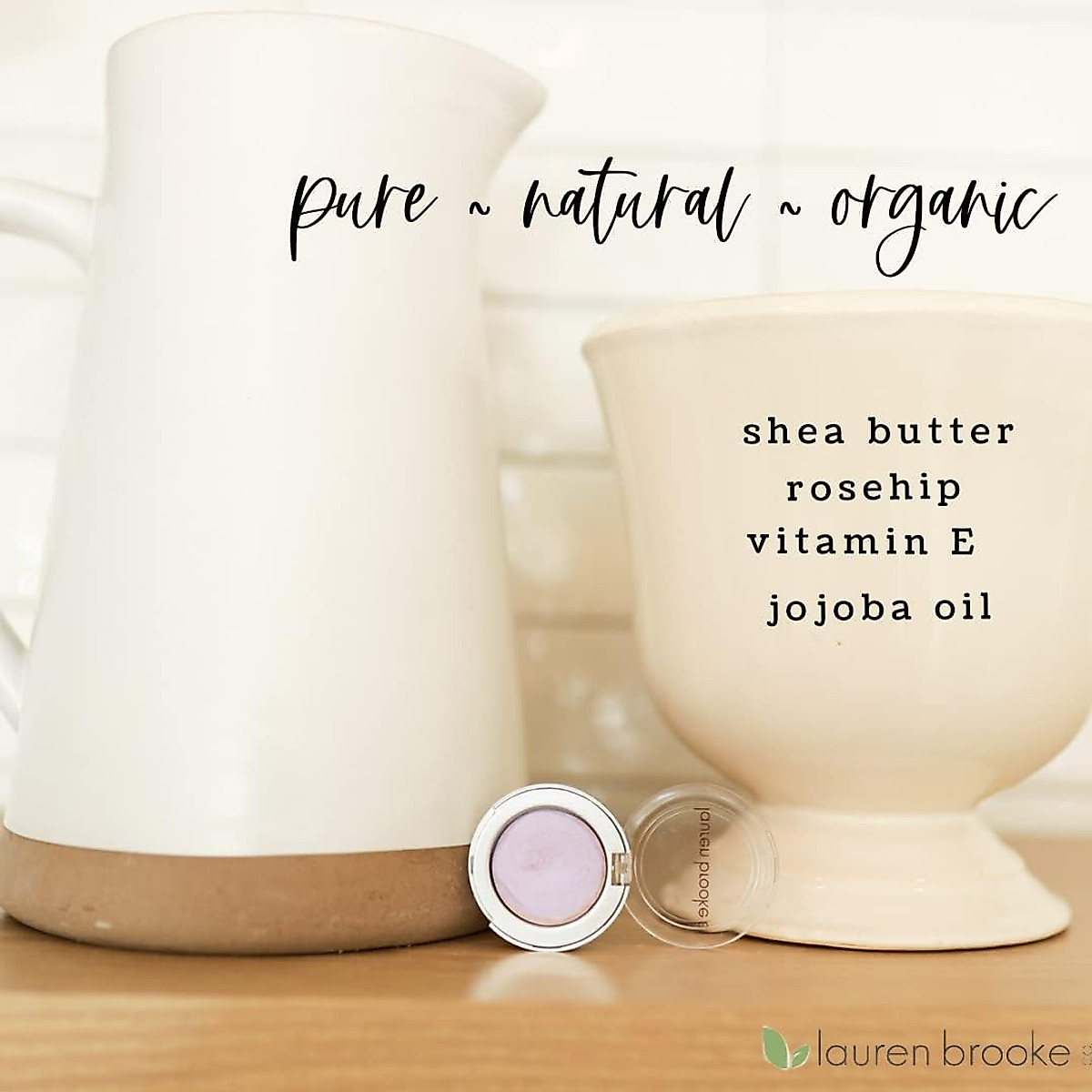 Lauren Brooke Cosmetiques Cream Eyeshadow | Natural Organic Eyeshadow, Richly Pigmented Eye Makeup, Creme Eyeshadow For Women (Wisteria (Shimmer))