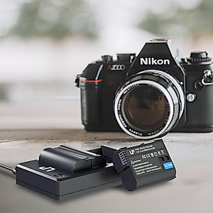 EN-EL15 EN EL15a Battery Charger Pack, LP 2-Pack Battery & Dual Slot Charger, Compatible with Nikon D7500, D7200, D7100, D7000, D850, D750, D500, D810a, D810, D800e, D800, D610, D600 & More